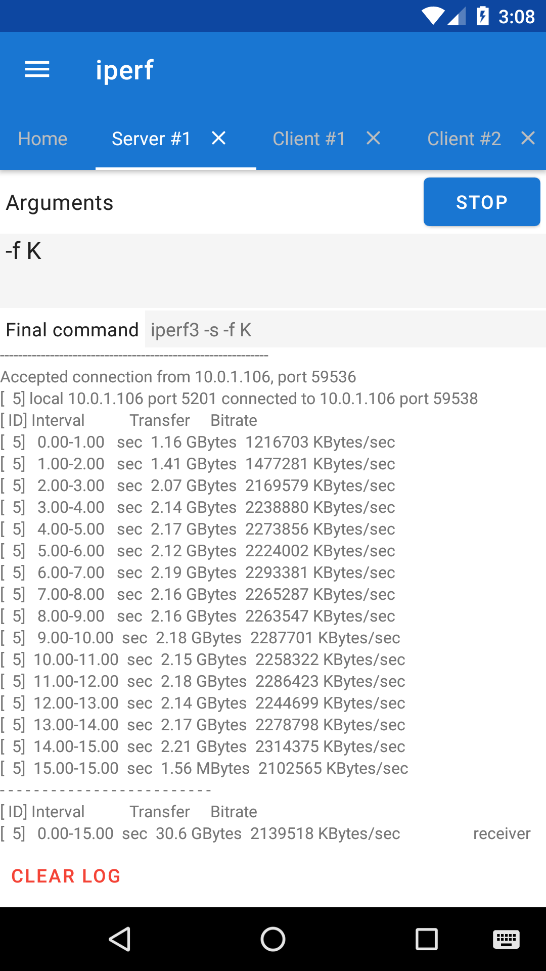 iperf - Bandwidth measurements:Amazon.com:Appstore for Android
