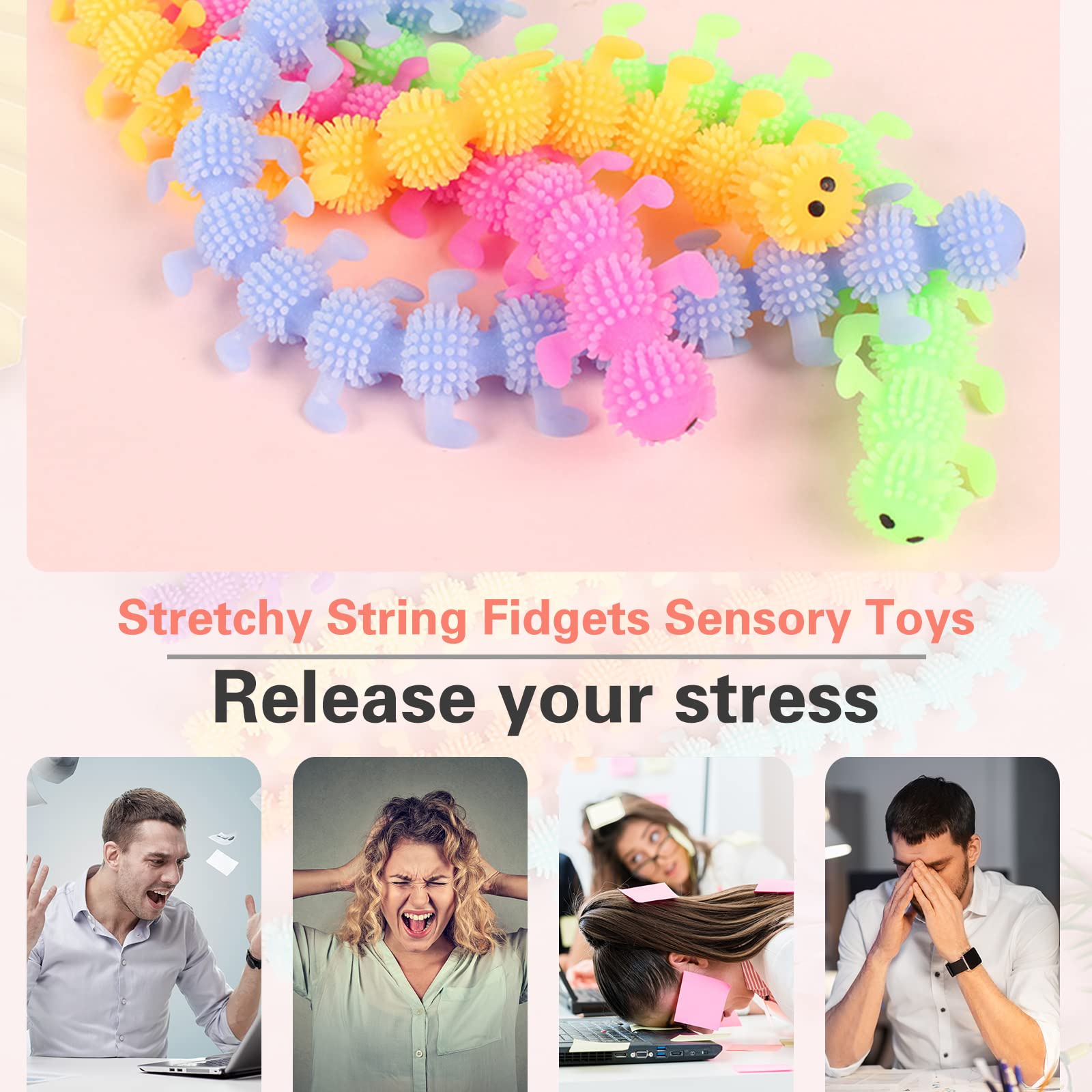 Mua 12 Pack Stretchy Fidget Toy,Stretchy String Fidgets Sensory Toys ...