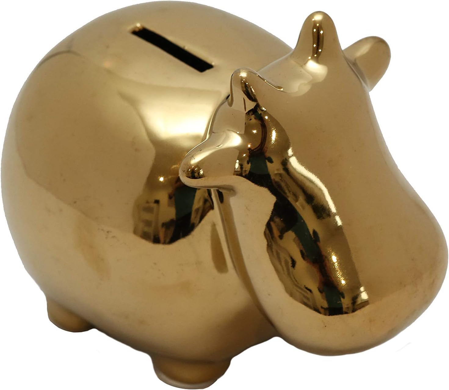 Premium Luxury Golden Hippo Money Bank – BigaMart
