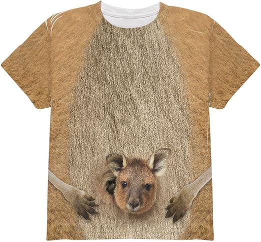 Amazon.com: Halloween Kangaroo Costume All Over Youth T Shirt: Clothing