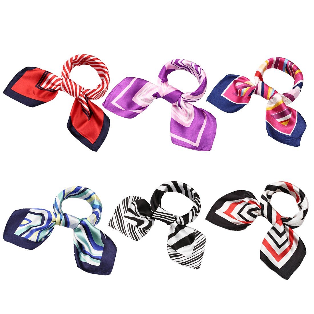 BMC 6 pc Womens Large Size Mixed Color Design Soft Wrap Scarf Accessory ...