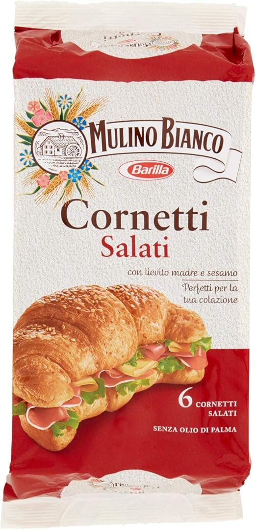 Mulino Bianco Cornetti Salati con Sesamo e lievito madre, 222 gr ...