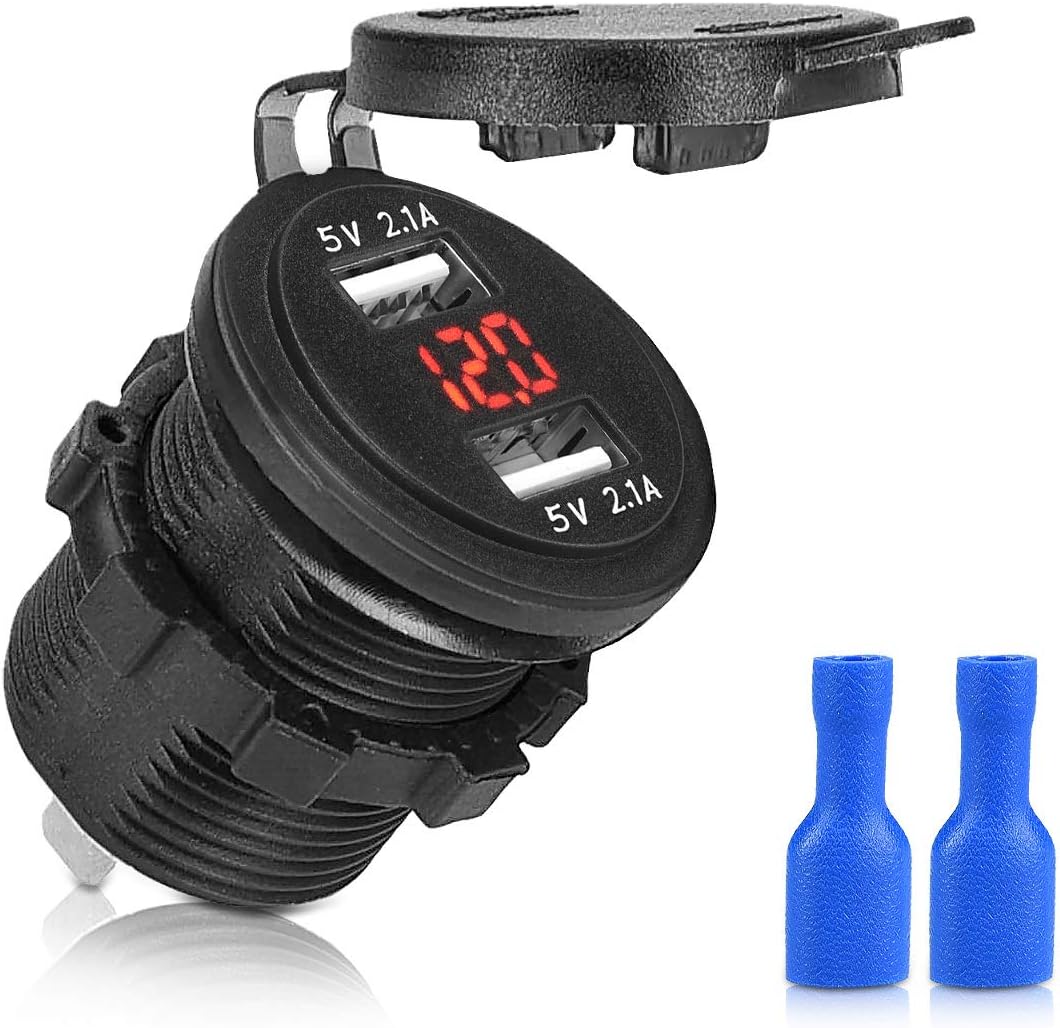 Navaris Dual USB Charger Socket – Car Power Outlet Plug with 2 Ports ...