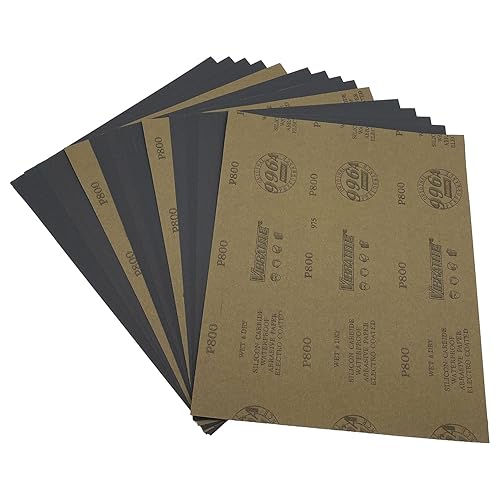 AutKerige 800 Grit Wet Dry Sandpaper, 9 x 11 Inch Sanding Sheets, 15PCS ...