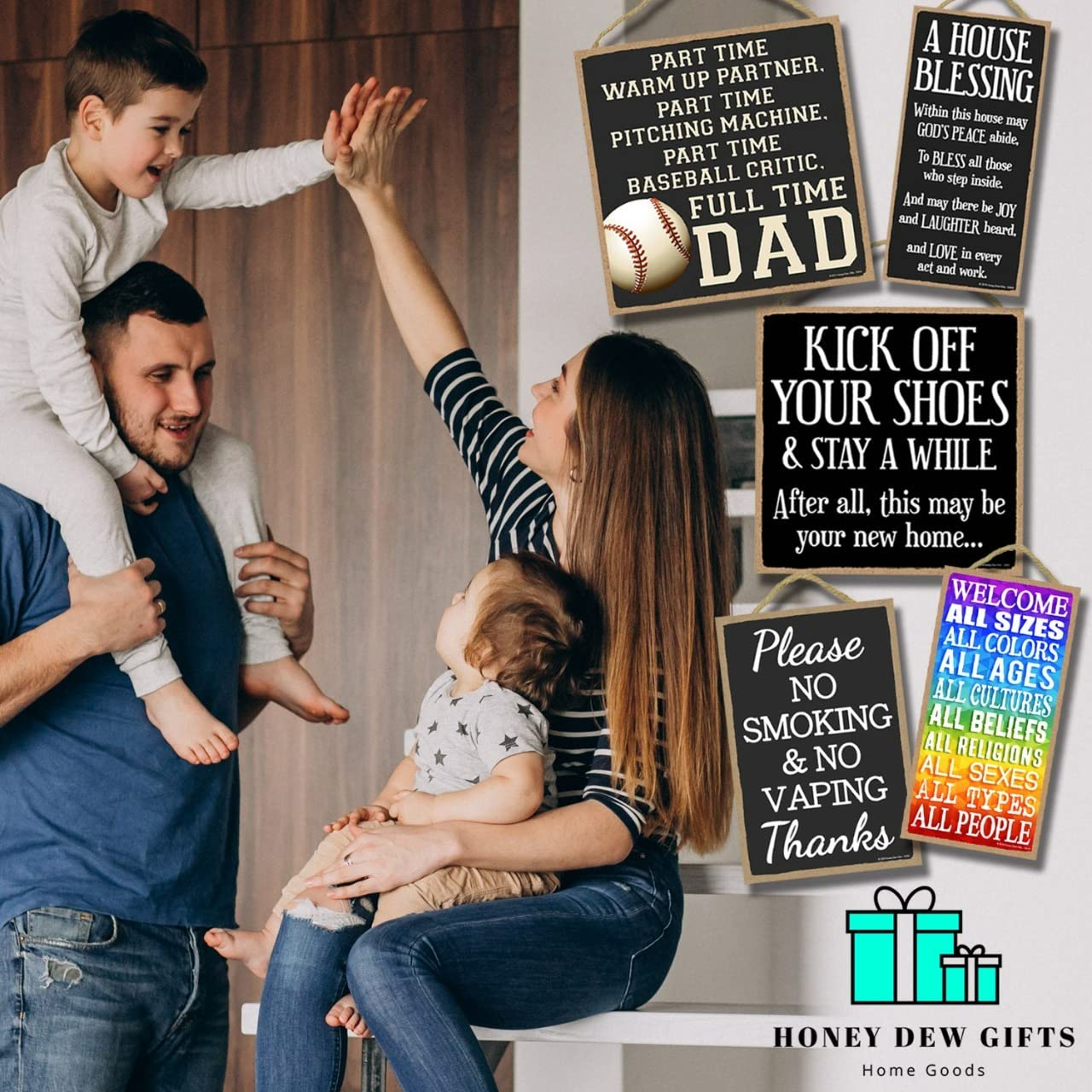 Mua Honey Dew Gifts Welcome Wooden Hanging Signs, Welcome to Oma and ...