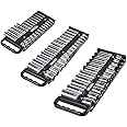 Amazon.com: VEVOR Portable Socket Organizer Tray, 3-Piece Metric & SAE ...