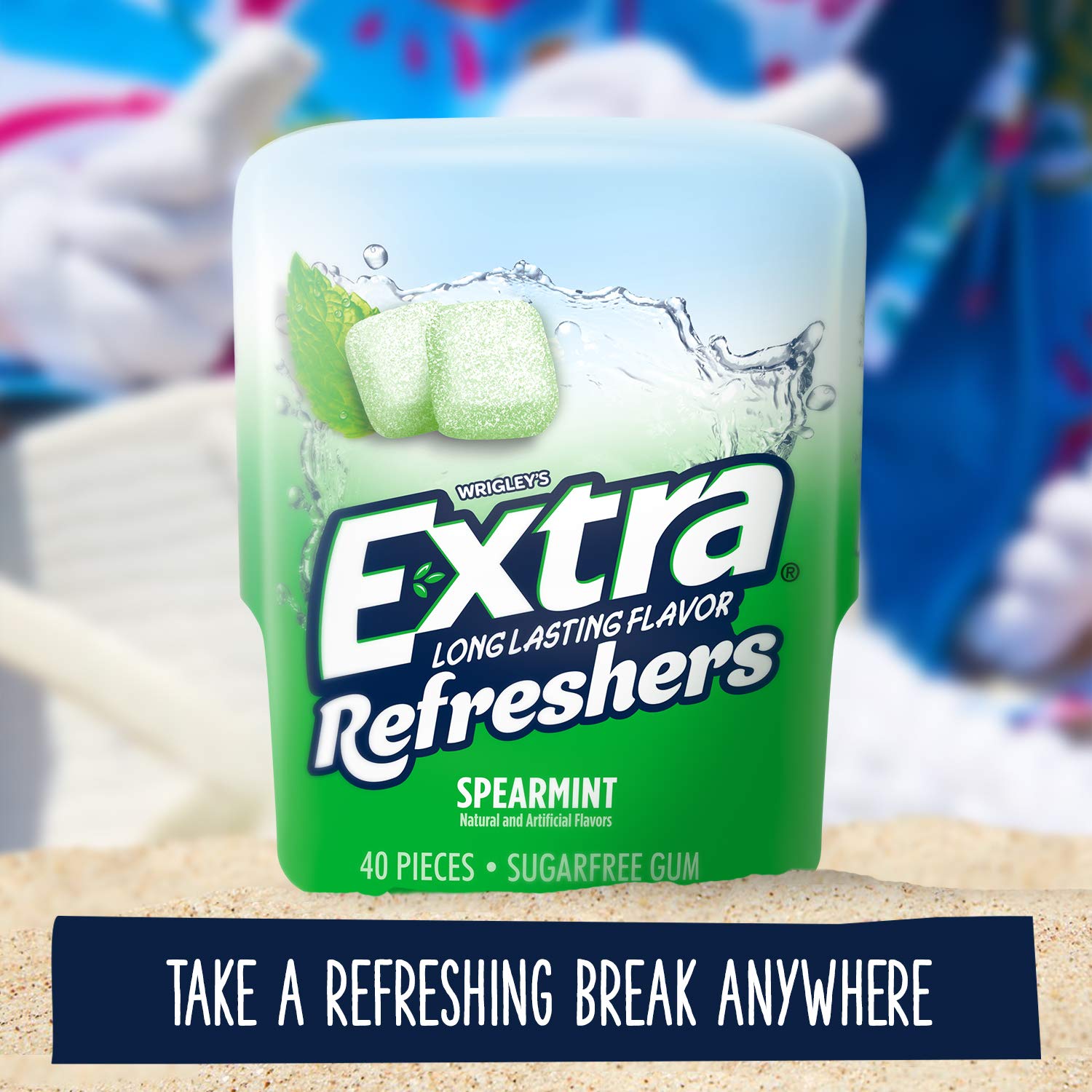 EXTRA Gum Refreshers Spearmint Bulk Chewing Gum - Sugar-Free, 40 Piece ...