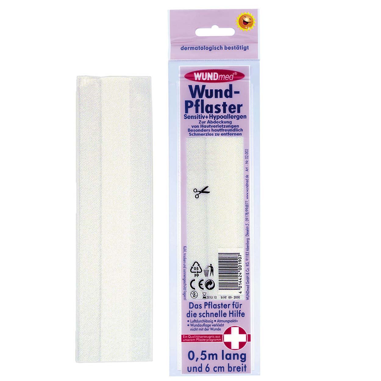 Wundmed 5er Vorteilspack Wund-Pflaster 0,5 m x 6 cm sensitive ...