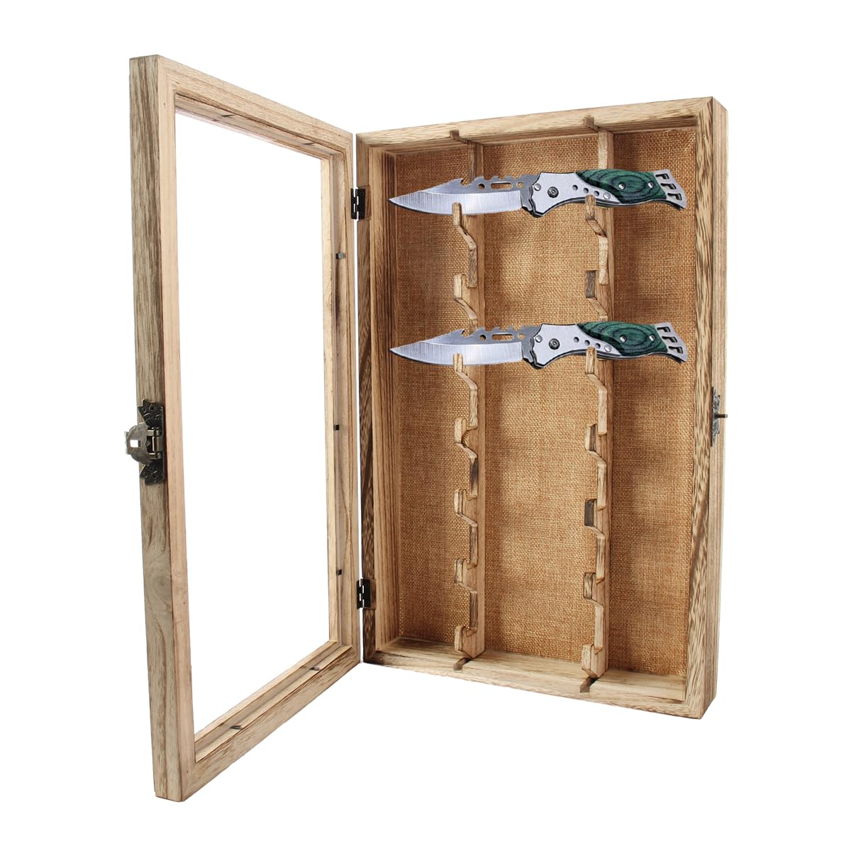 LITAITAI Knife Display Case 11X16,Wooden Pocket Knife Display Stand ...