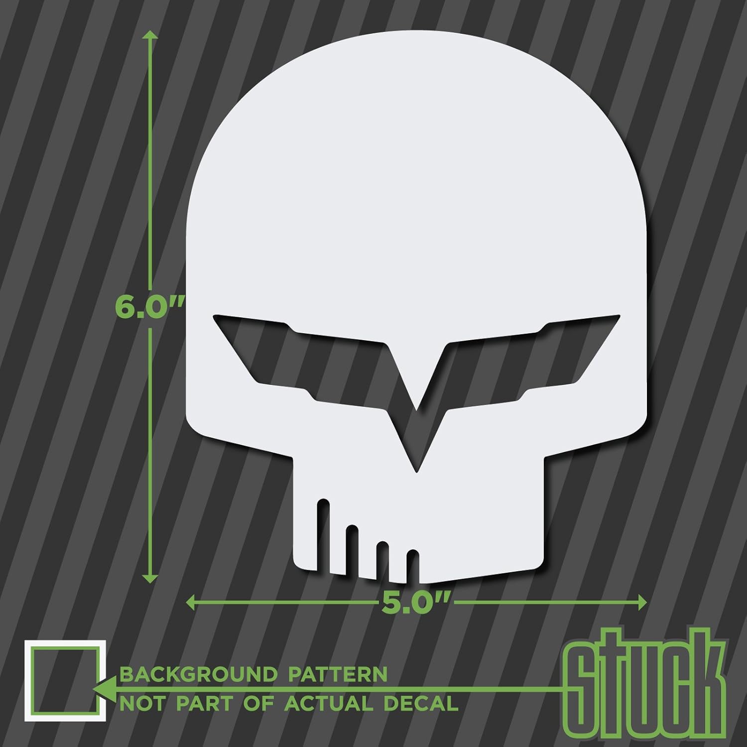 Amazon.com: Jake Skull - 5" x 6" - vinyl decal sticker corvette c6 c7 ...