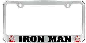 Amazon.com: Iron Man License Plate Frame Chrome: Automotive