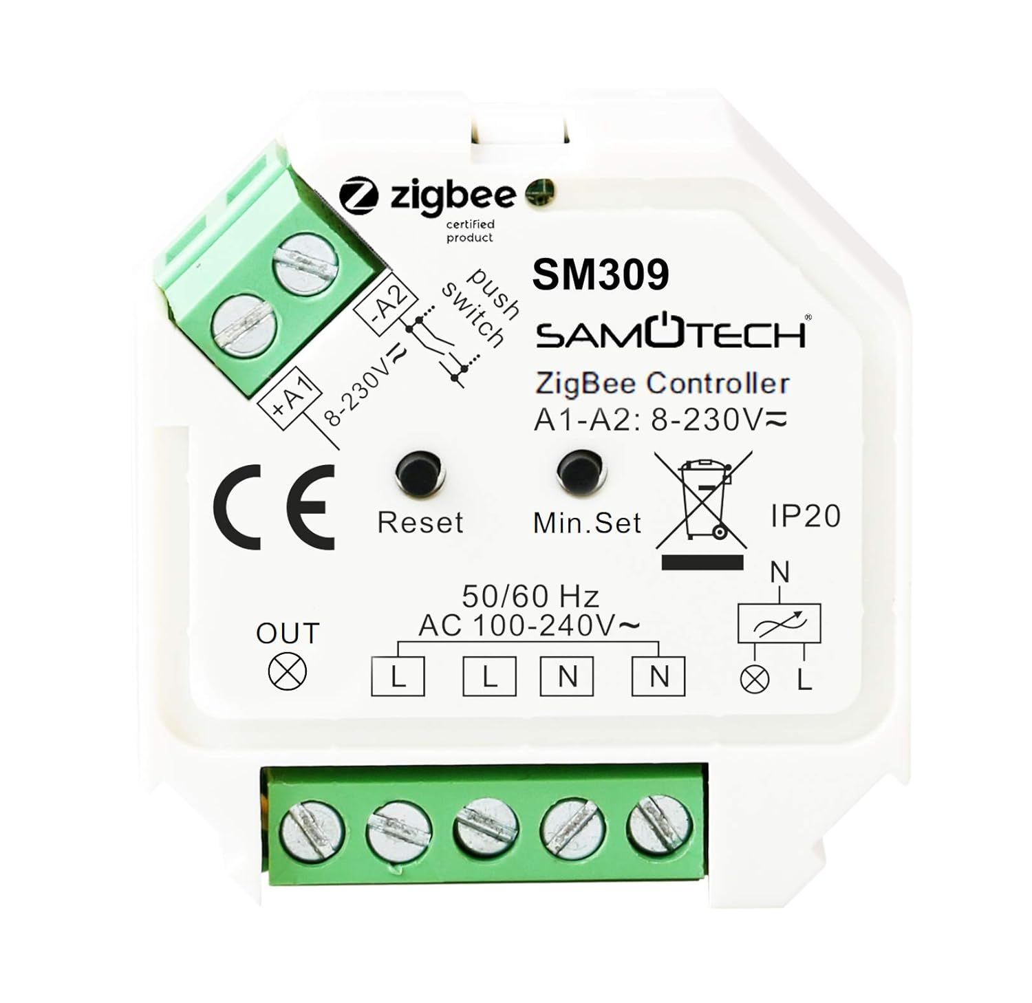 Samotech Smart Zigbee Intelligente Détecteurs (SM309 - Zigbee Variateur ...
