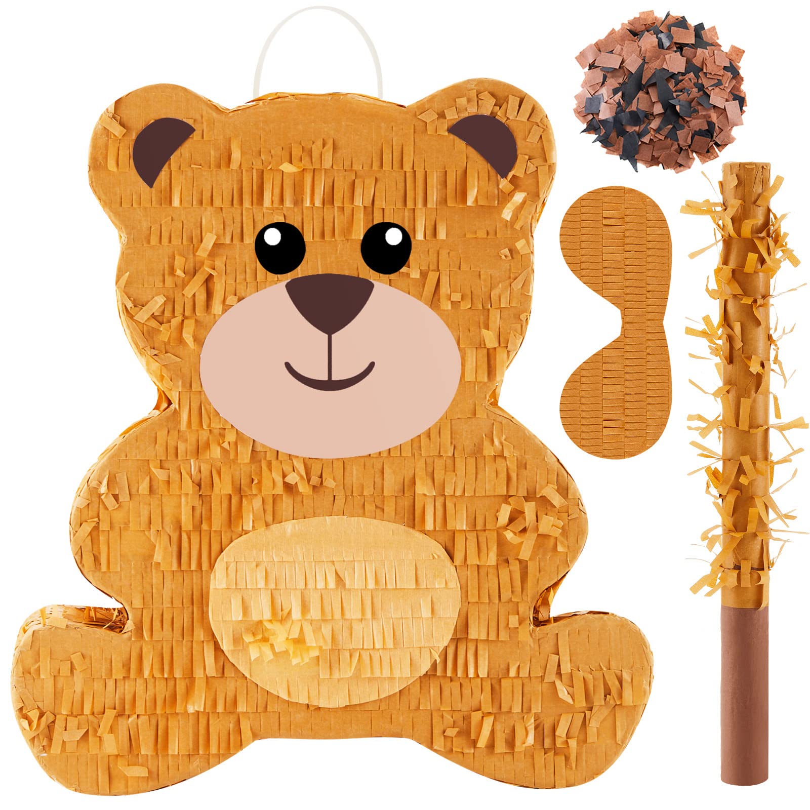 Lewtemi 14.5 Inch Bear Piñata Bear Themed Birthday Party Supplies ...