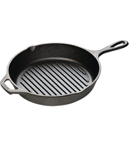 Skillet 10.25 Inches Lodge Blacklock 12" Cast Iron Grill Pan - Triple ...