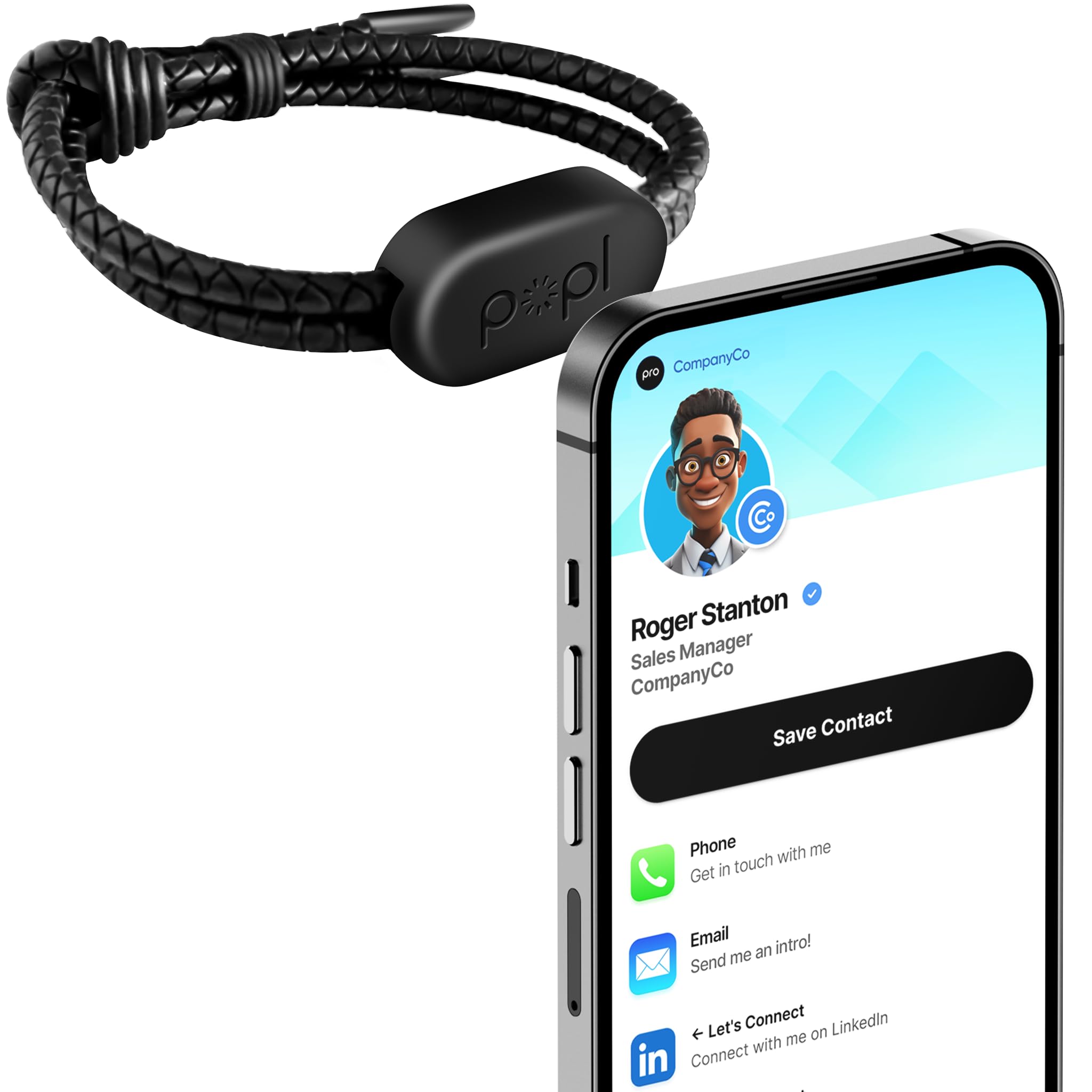 Mua Popl Rope Band - Digital Business Card Bracelet Wearable - Tap to ...