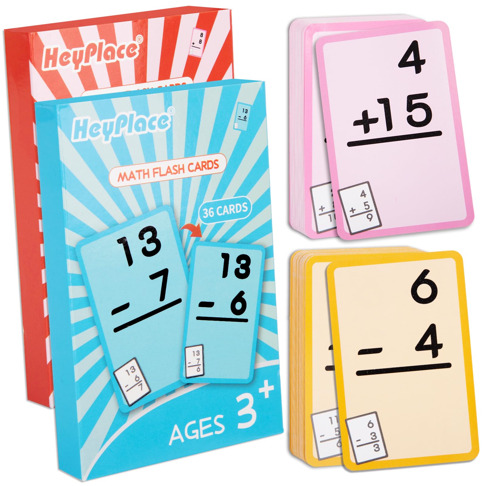 Mua 72PCS Math Flash Cards, Addition and Subtraction Flash Cards Math ...