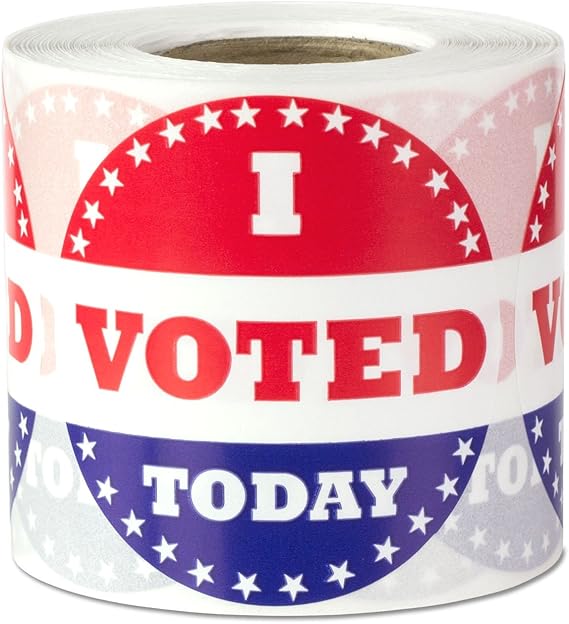 Amazon.com : 1200 Adhesive Labels, I Voted Today Sticker for Election ...