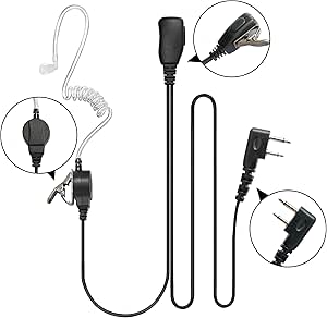 VBLL Acoustic Tube Earphone Headset Earpiece Mic for Icom IC-F3011 IC ...