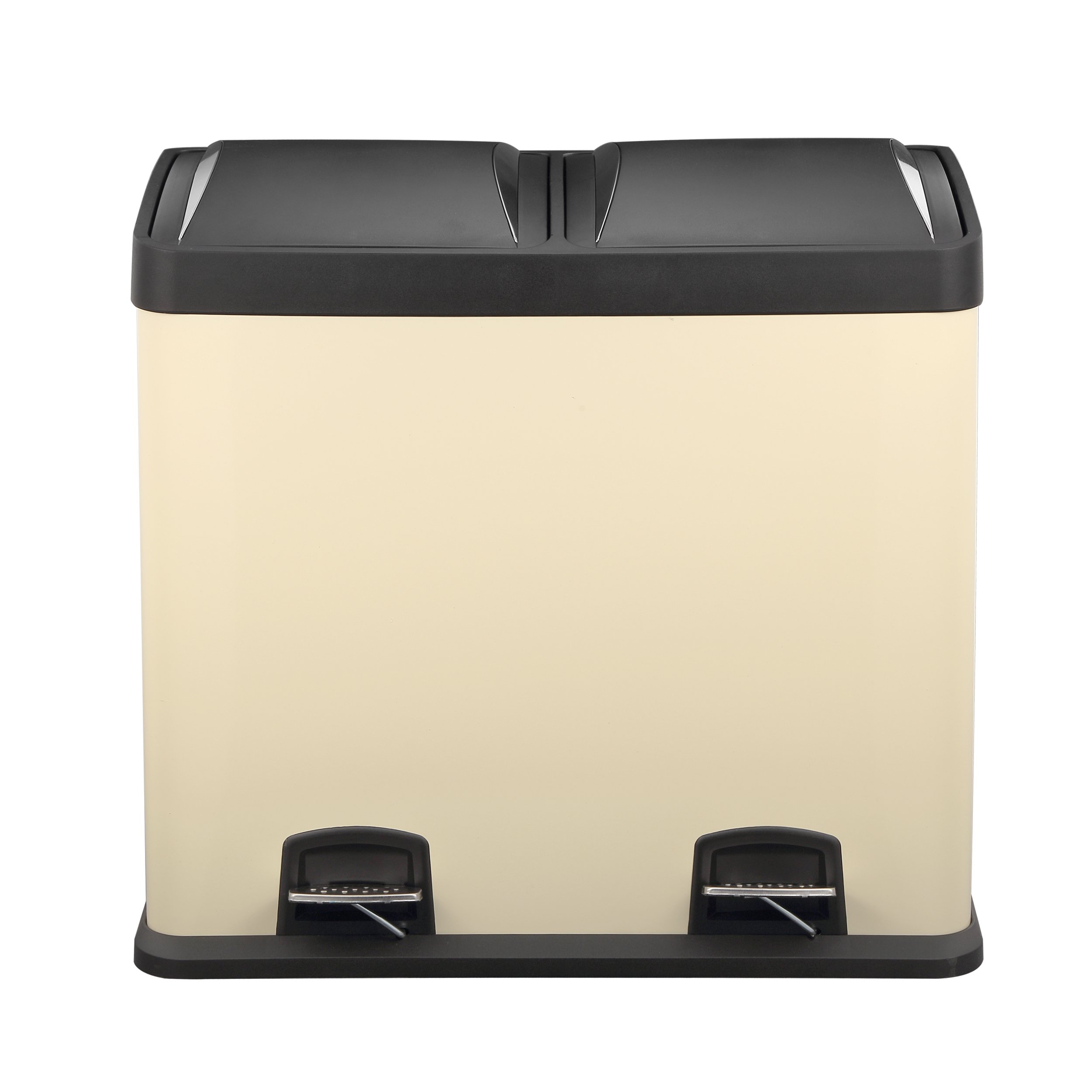 Buy Mari Life Dual Recycling Bin 48L | Cream Rubbish Bin | Food Waste ...