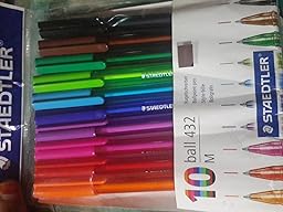 Staedtler Triangular Ball Pen (Set Of 10 Colours): Amazon.in: Office ...