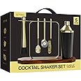 Amazon.com: Cocktail Shaker Set - Mixology Bartender Kit with All Essential Bar Cart Accessories ...