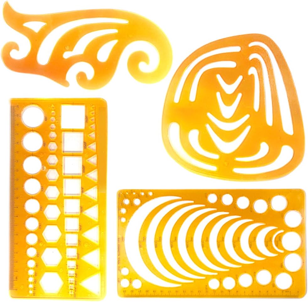 EVNEED French Curve Set,Circle Radius Master Drawing Template Arc ...