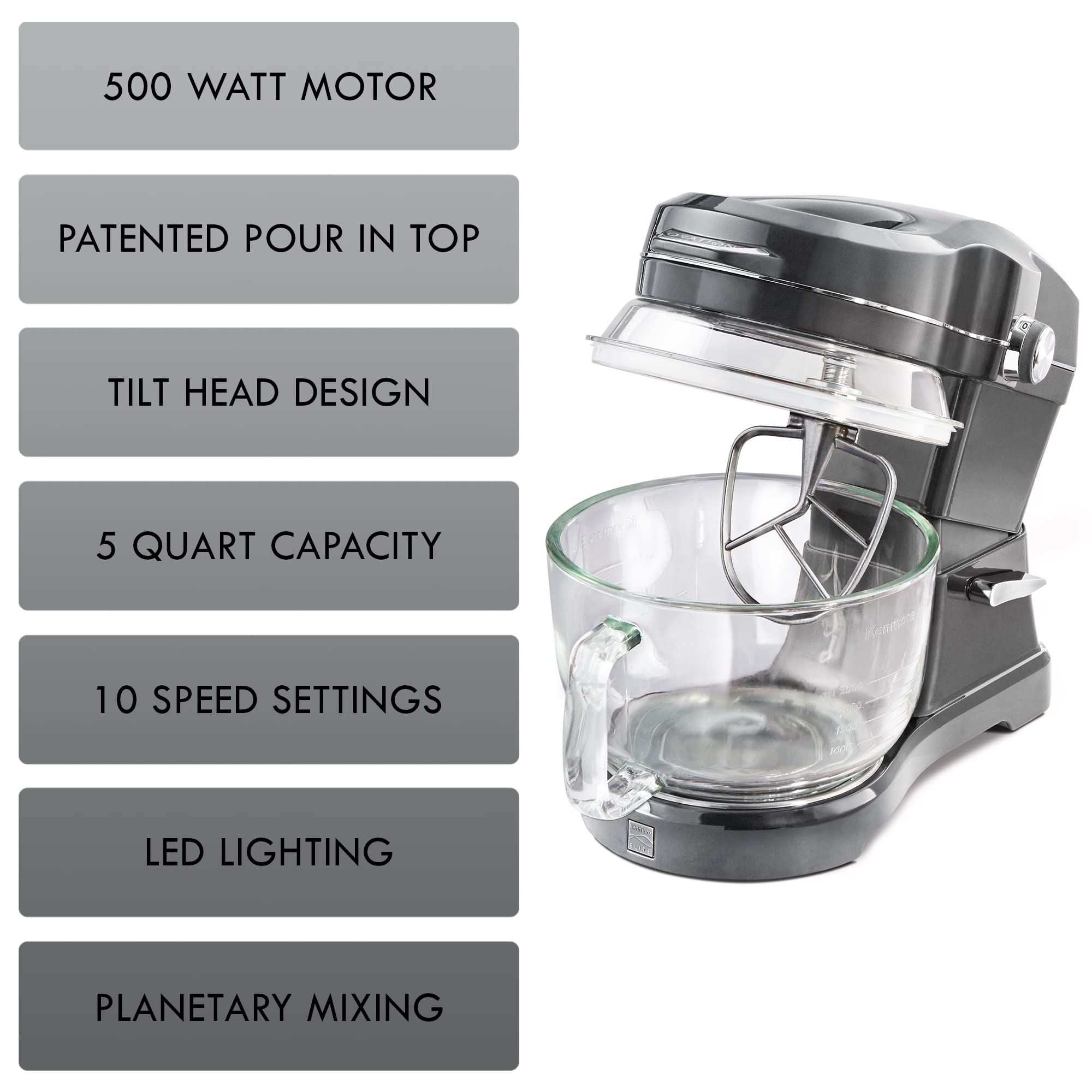 Mua Kenmore 500W Oviation Stand Mixer - 10 Speed Mixing, Tilt-Head ...