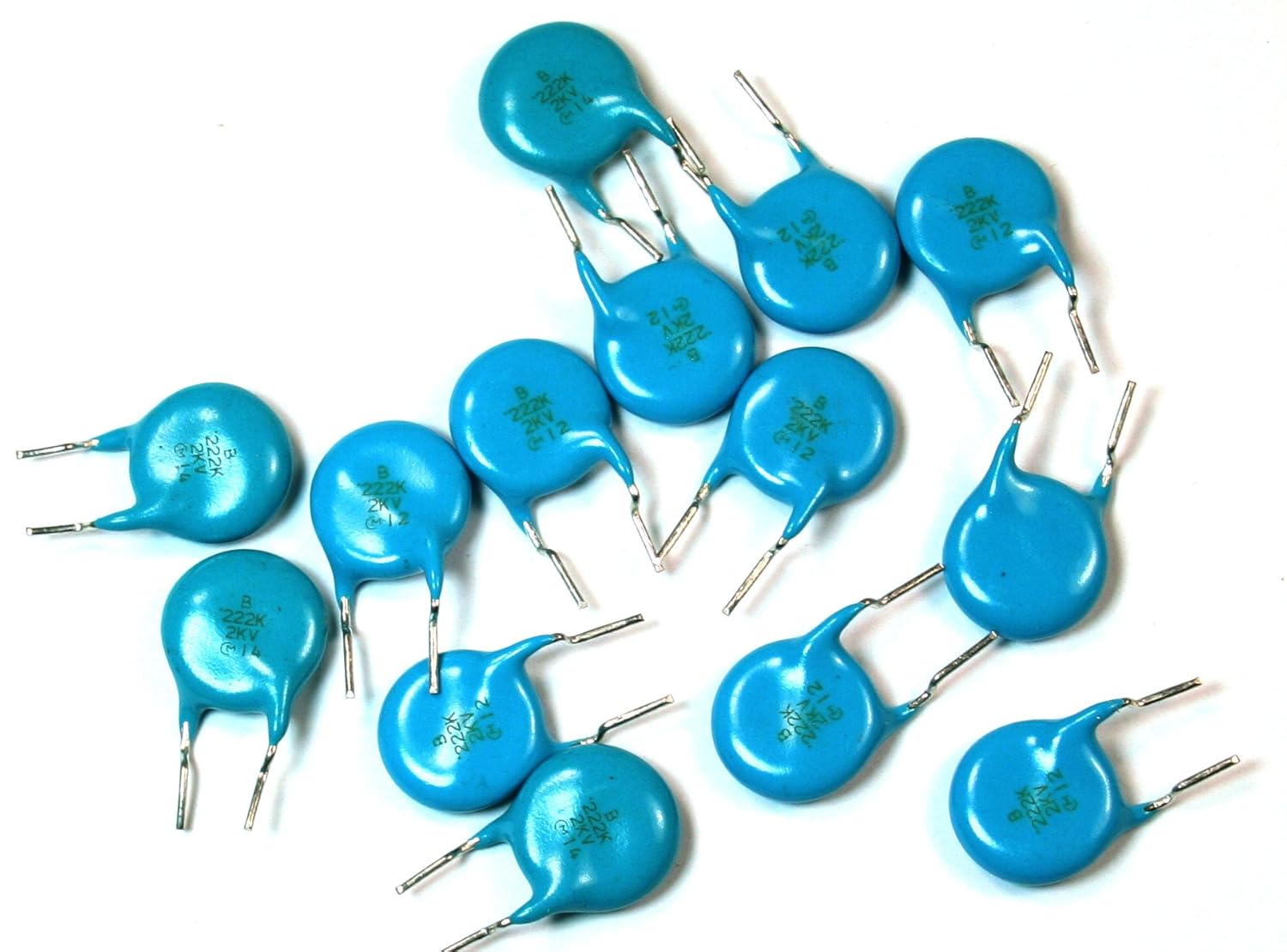 Amazon.com: (TL #23) 24pcs muRata Ceramic Disk Capacitor 2200pF 2000V ...