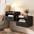 Amazon.com: Floating Nightstand Set of 2 Modern Night Stands with ...
