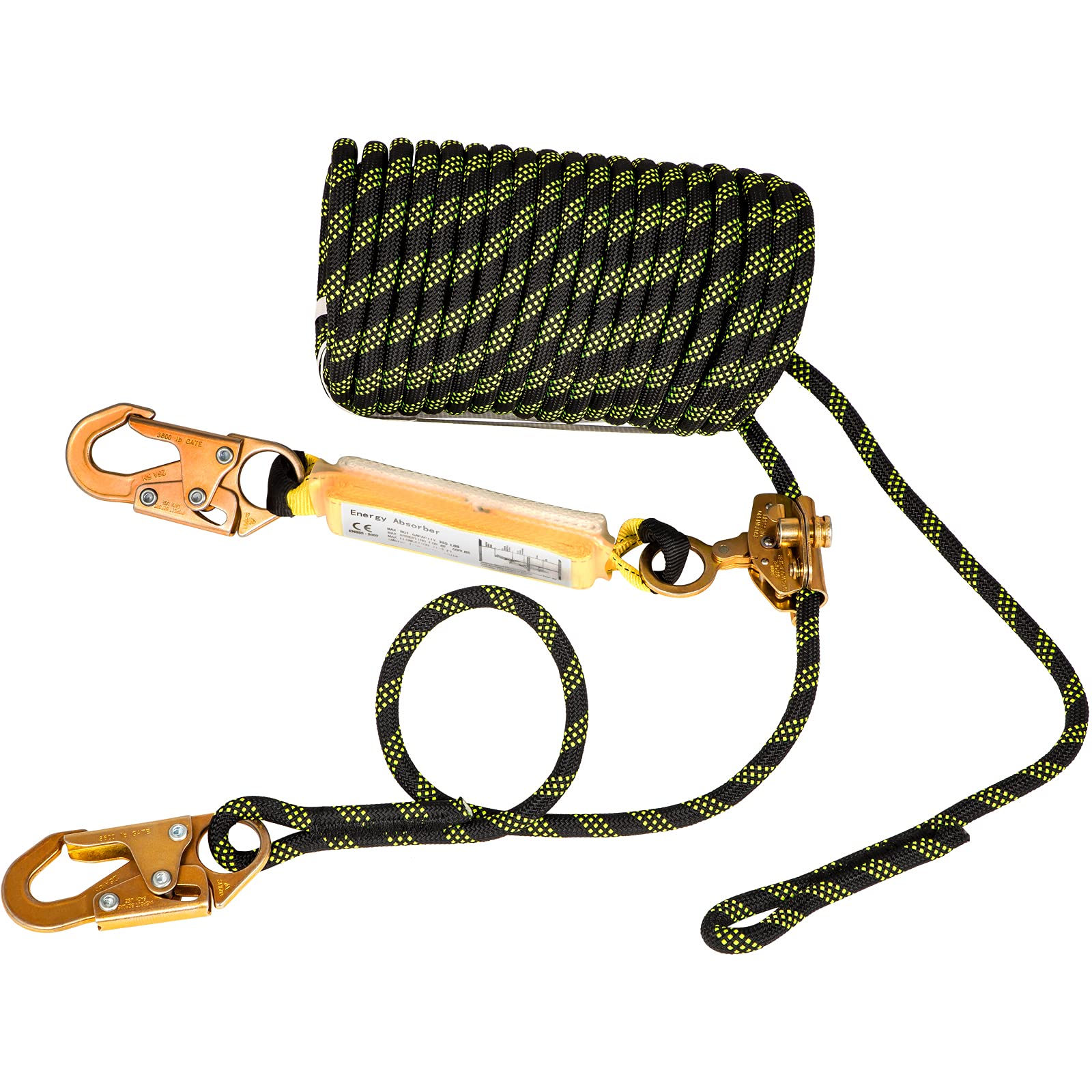VEVOR Climbing Rope, Fall Protection Safety Rope, 25 50 100 150ft ...