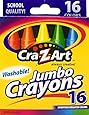 Amazon.com : Cra-Z-art Washable Jumbo Crayons, 16 Count (10204 ...