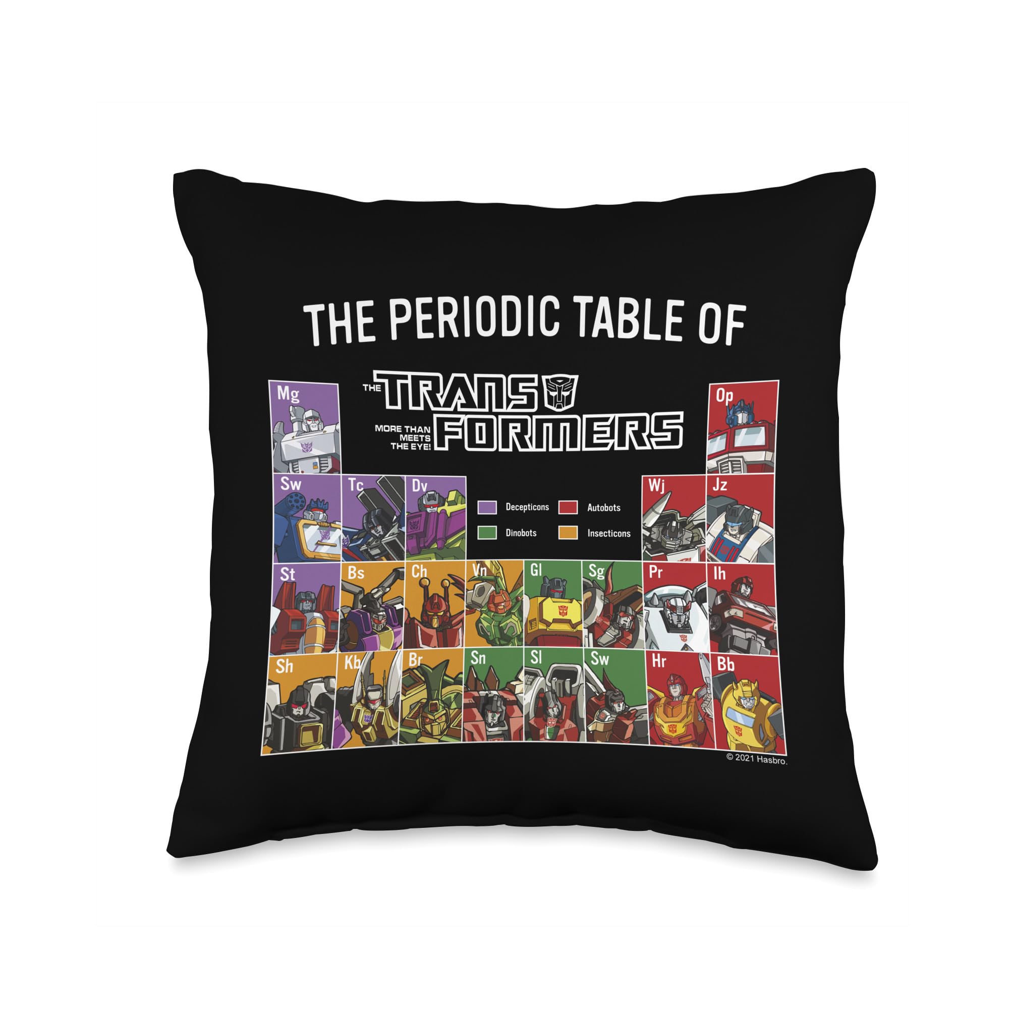 Transformers Periodic Table Of Heroes Throw Pillow for sale | Las Vegas ...