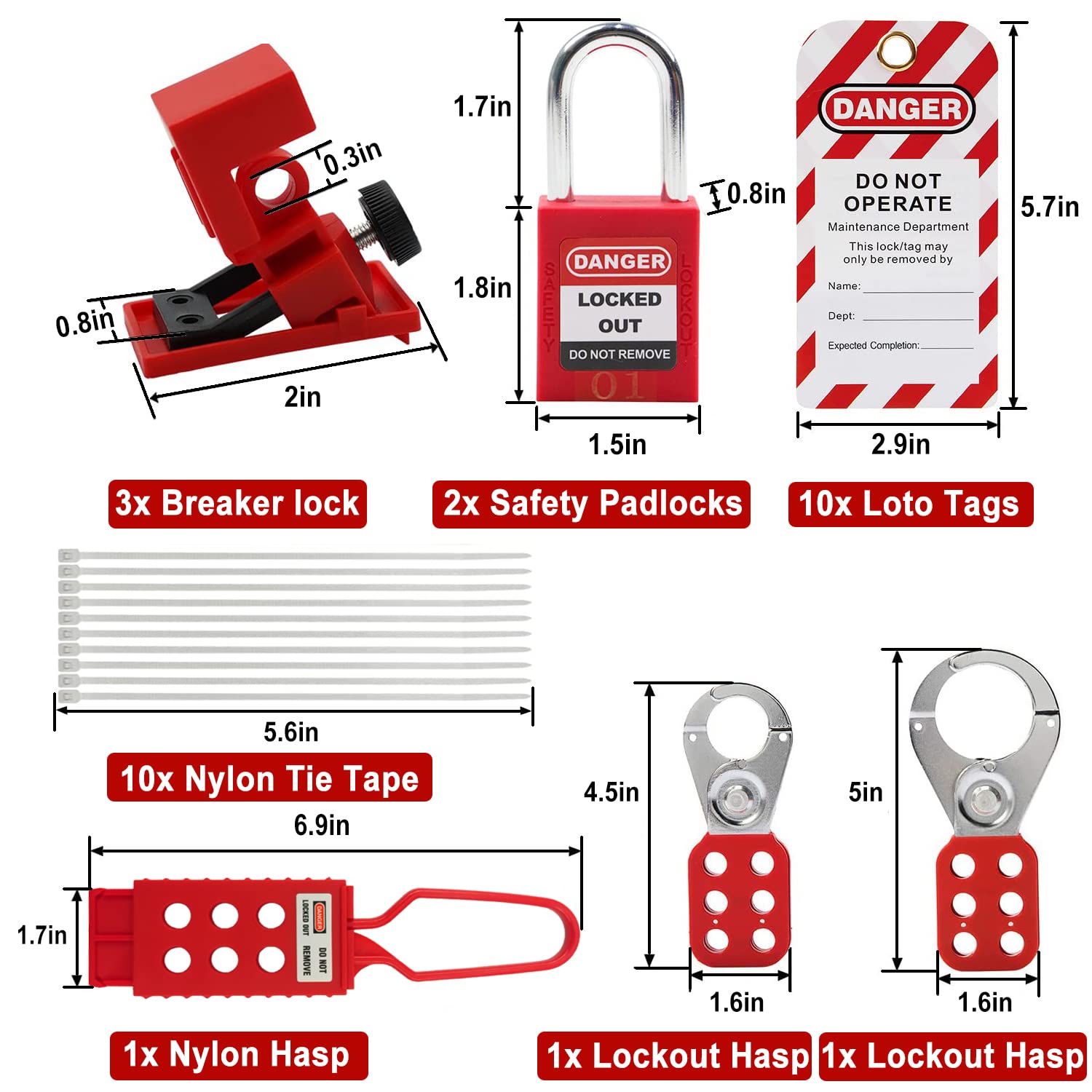 Mua Young Dance Electrical Lockout Tagout Kit -Lock Out Tag Kits for ...
