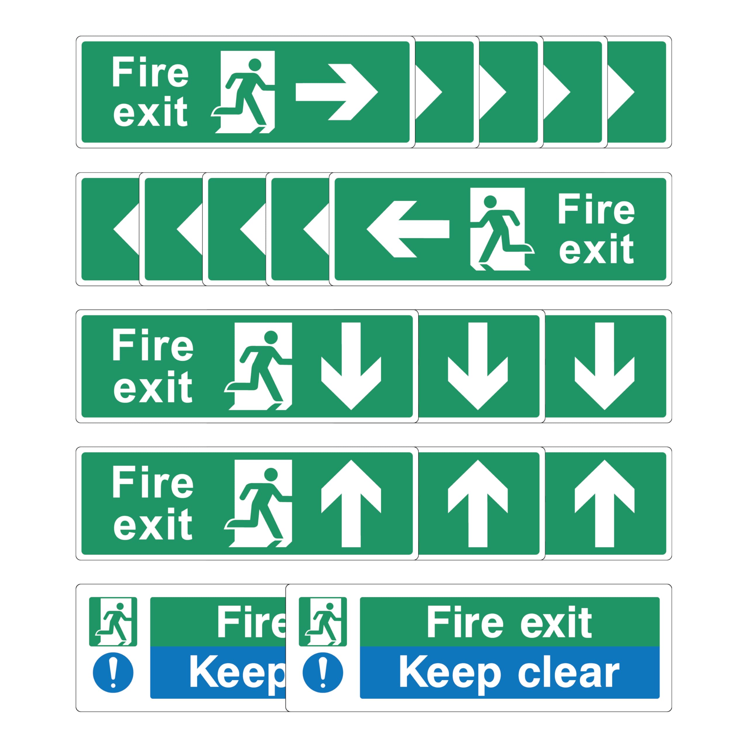 Mua Fire Exit Sign Bundle [Pack of 18] - Fire Exit Arrow Sign, Fire ...