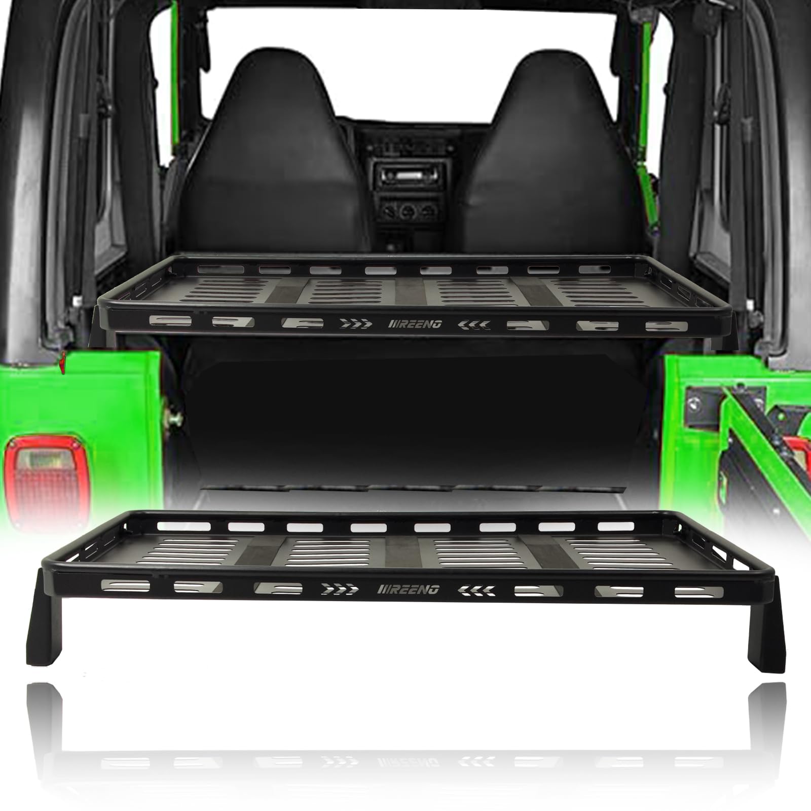 IIIREENO Heavy Duty Rear Trunk Cargo Rack Basket Compatible with 1997 ...