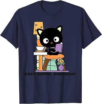 Amazon.com: Chococat Cozy Coffee Cafe T-Shirt: Clothing