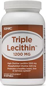 Amazon.com: GNC Triple Lecithin 1200 with phosphatidyl choline, softgel ...