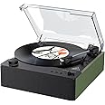 Amazon.com: MYKESONIC Fully Automatic Record Player, Bluetooth Belt Drive Vinyl Turntable ...