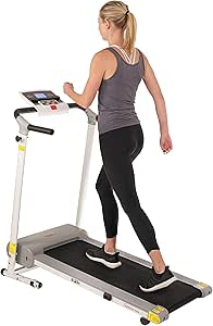 Sunny Health & Fitness Easy Assembly Motorized Walking Treadmill White ...