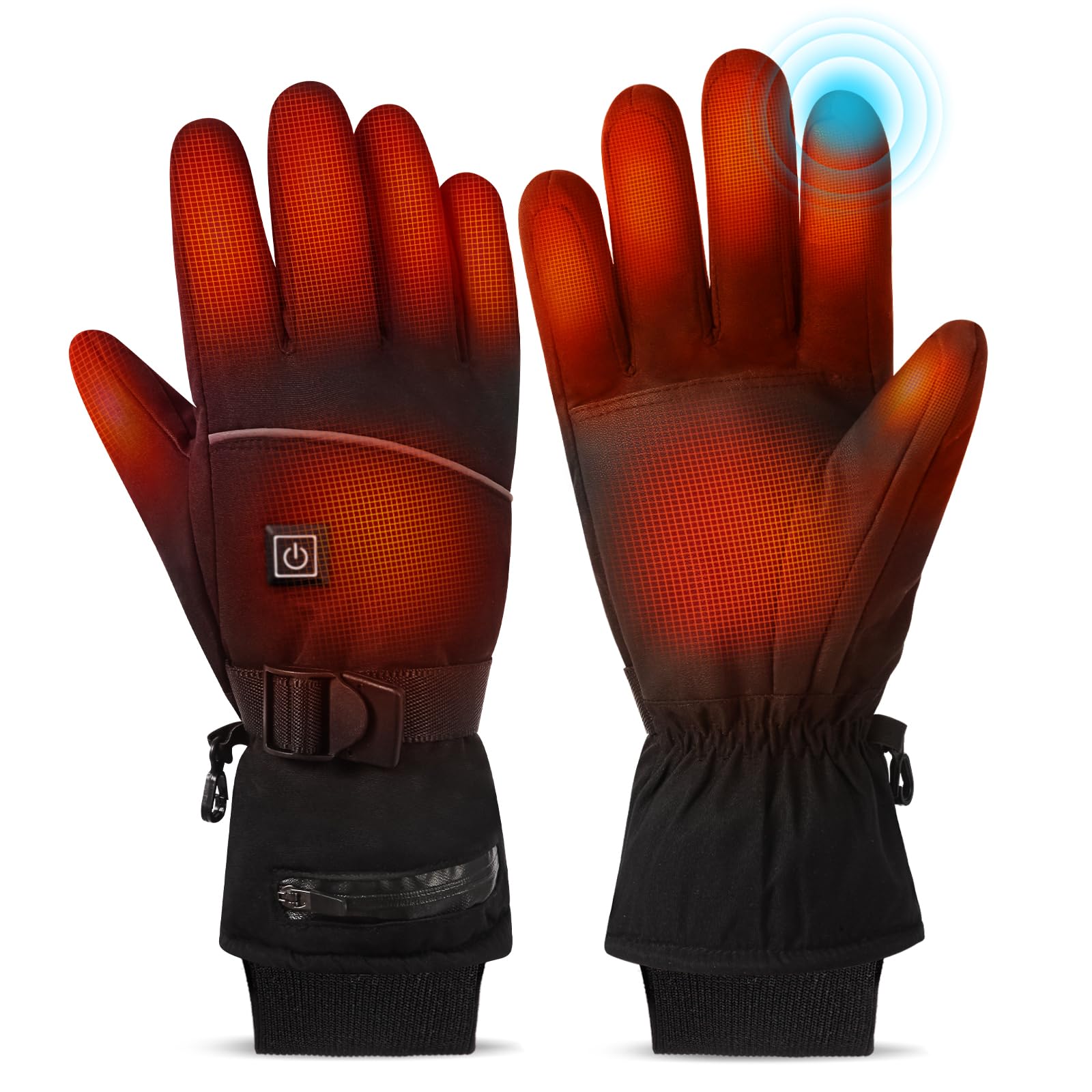 Heated Gloves for Men Women, Rechargeable Winter Hand Warmer Gloves ...