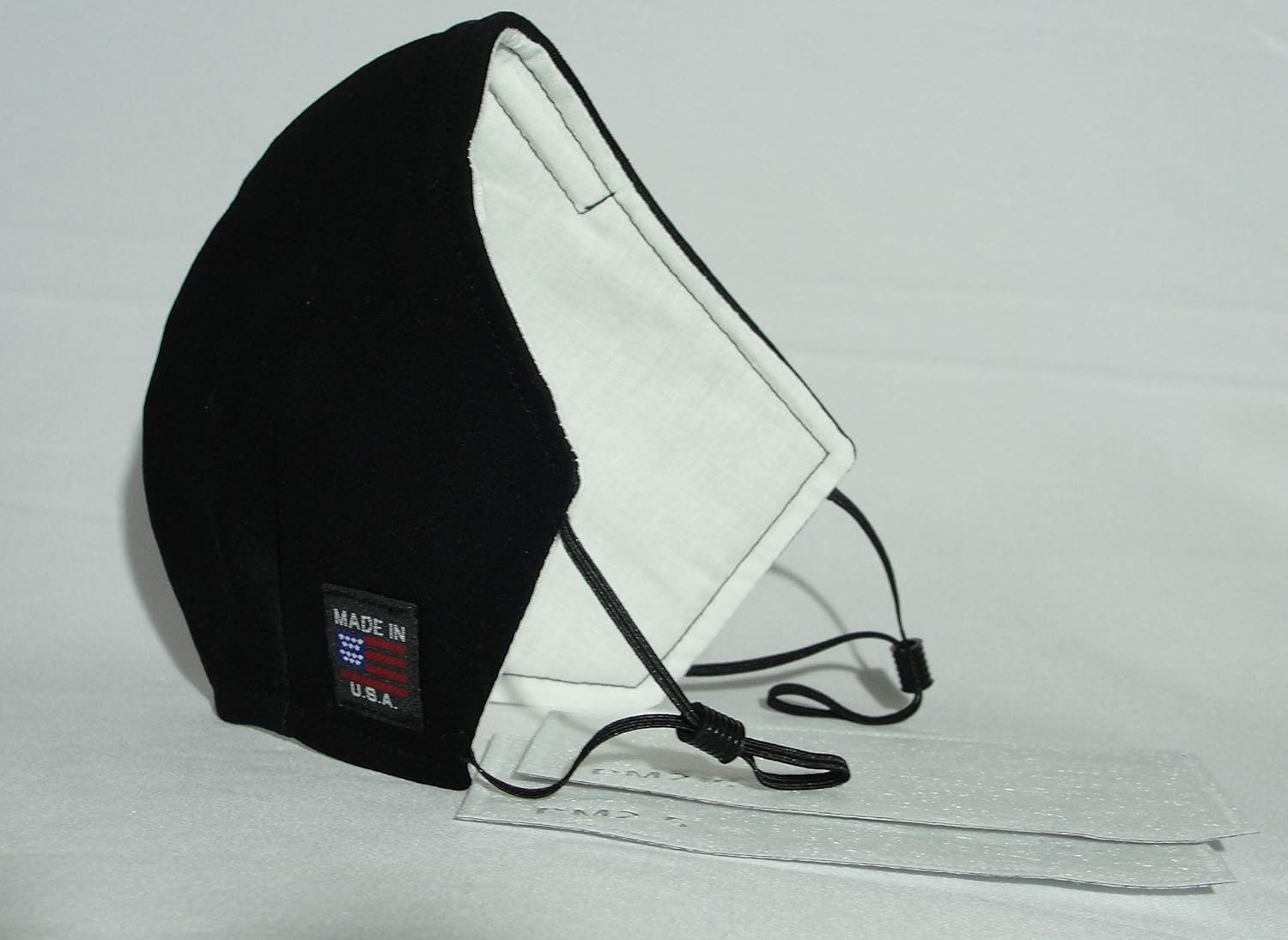 Amazon.com: Black Cotton Face Mask with Filter Pocket and Nose wire ...