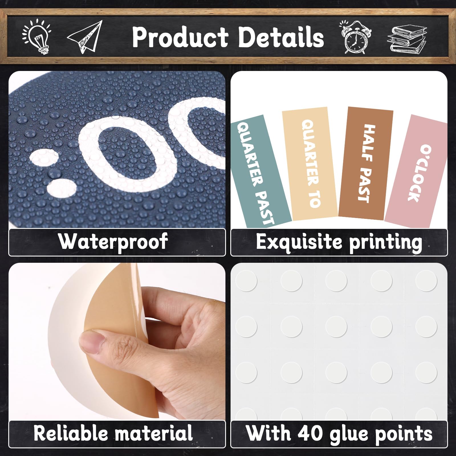 BOHO Rainbow Clock Numbers BOHO Bulletin Board Kit BOHO Rainbow ...