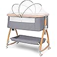 Komcot Baby Bassinet, Bedside Bassinet for Baby, 6 Height Adjustable ...