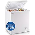 Amazon.com: 5.0 Cubic Feet Deep Chest Freezer Compact Freezers with Adjustable Thermostat Top ...