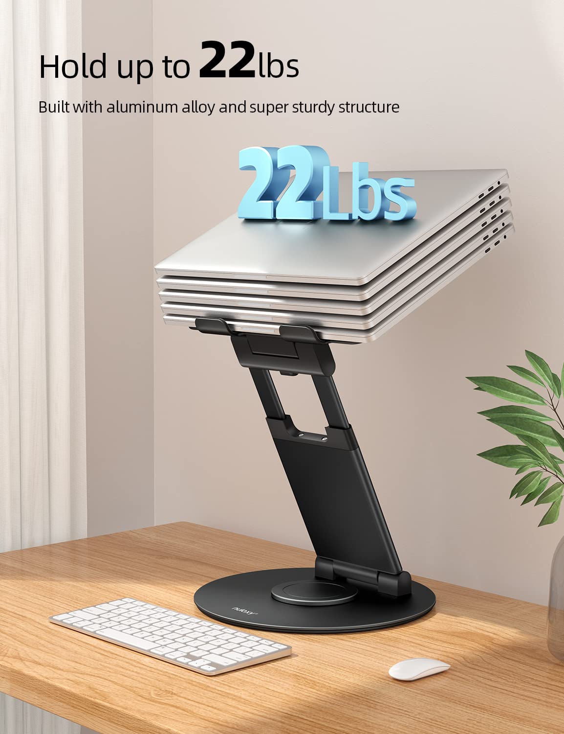 Mua NULAXY Extendable Laptop Stand, 360° Rotating Base, Laptop Stand ...