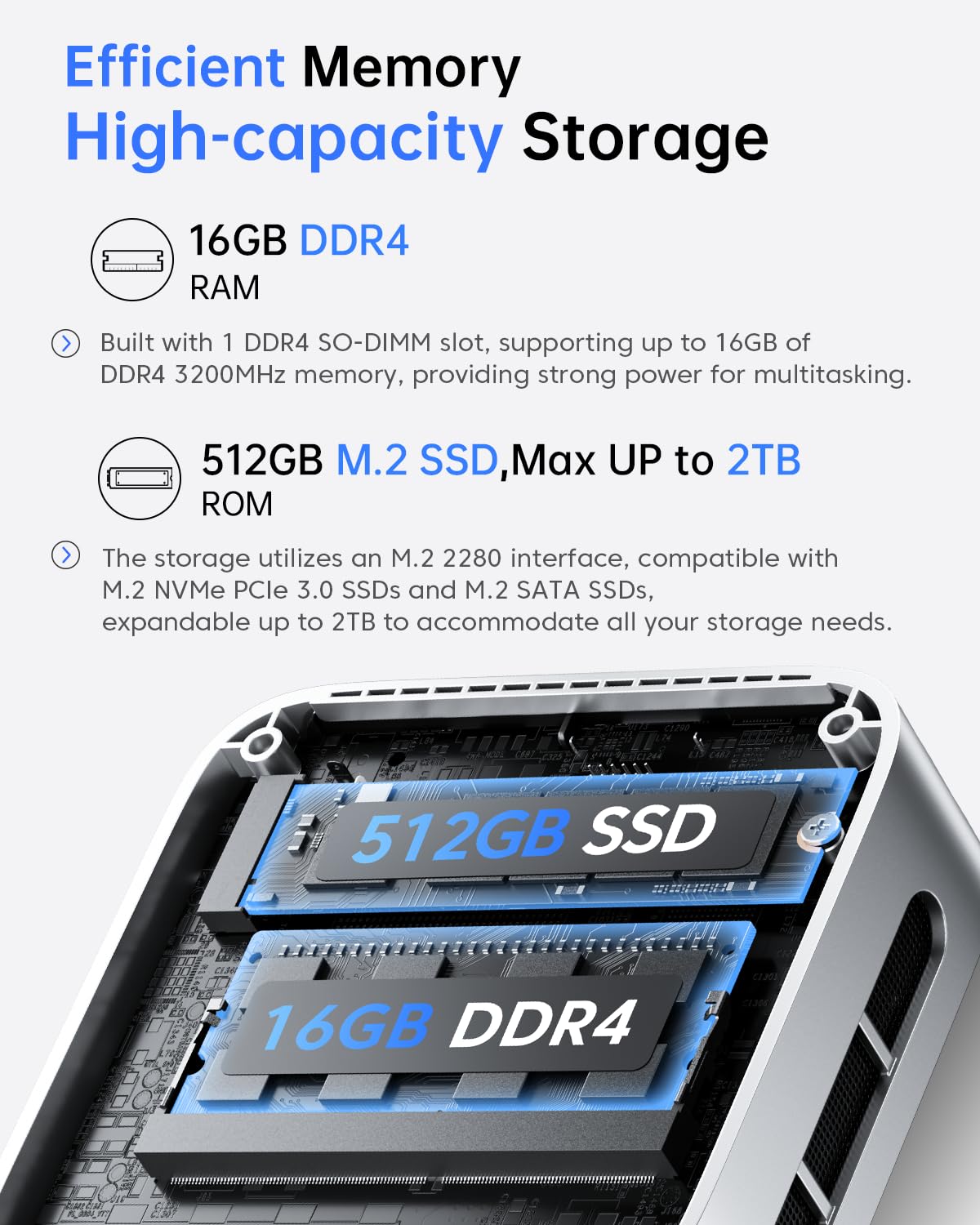 Mua ACEMAGIC Vista V1 N97 Mini PC,16GB DDR4 RAM 512GB SSD Mini Computer ...