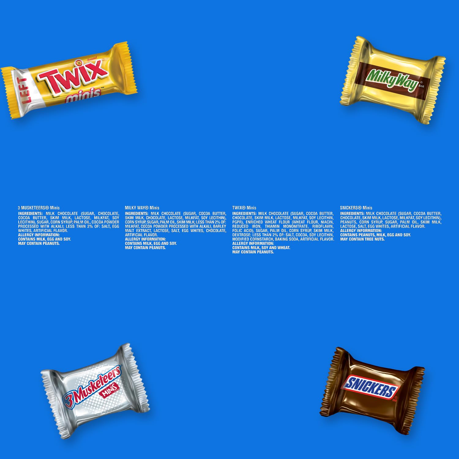 Mua SNICKERS, TWIX, 3 MUSKETEERS & MILKY WAY Minis Christmas Candy ...