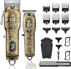 Amazon.com: RESUXI Professional Hair Clippers for Men with T-Blade ...