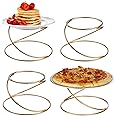 Amazon.com | MyGift Modern Gold Tone Metal Wire Spiral Pizza Pan ...