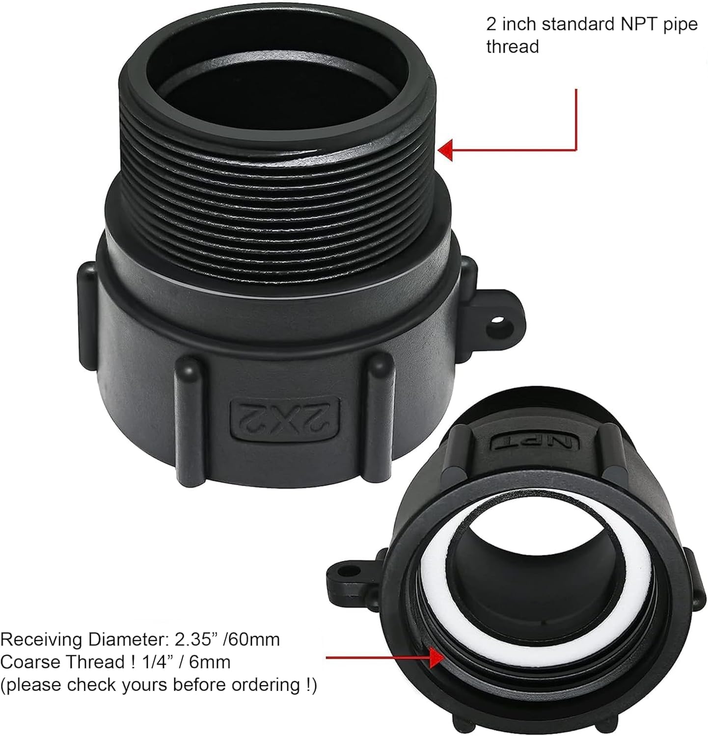 Mua IBC Tote Adapter 2" Female Buttress to 2" Male NPT Standard Pipe ...